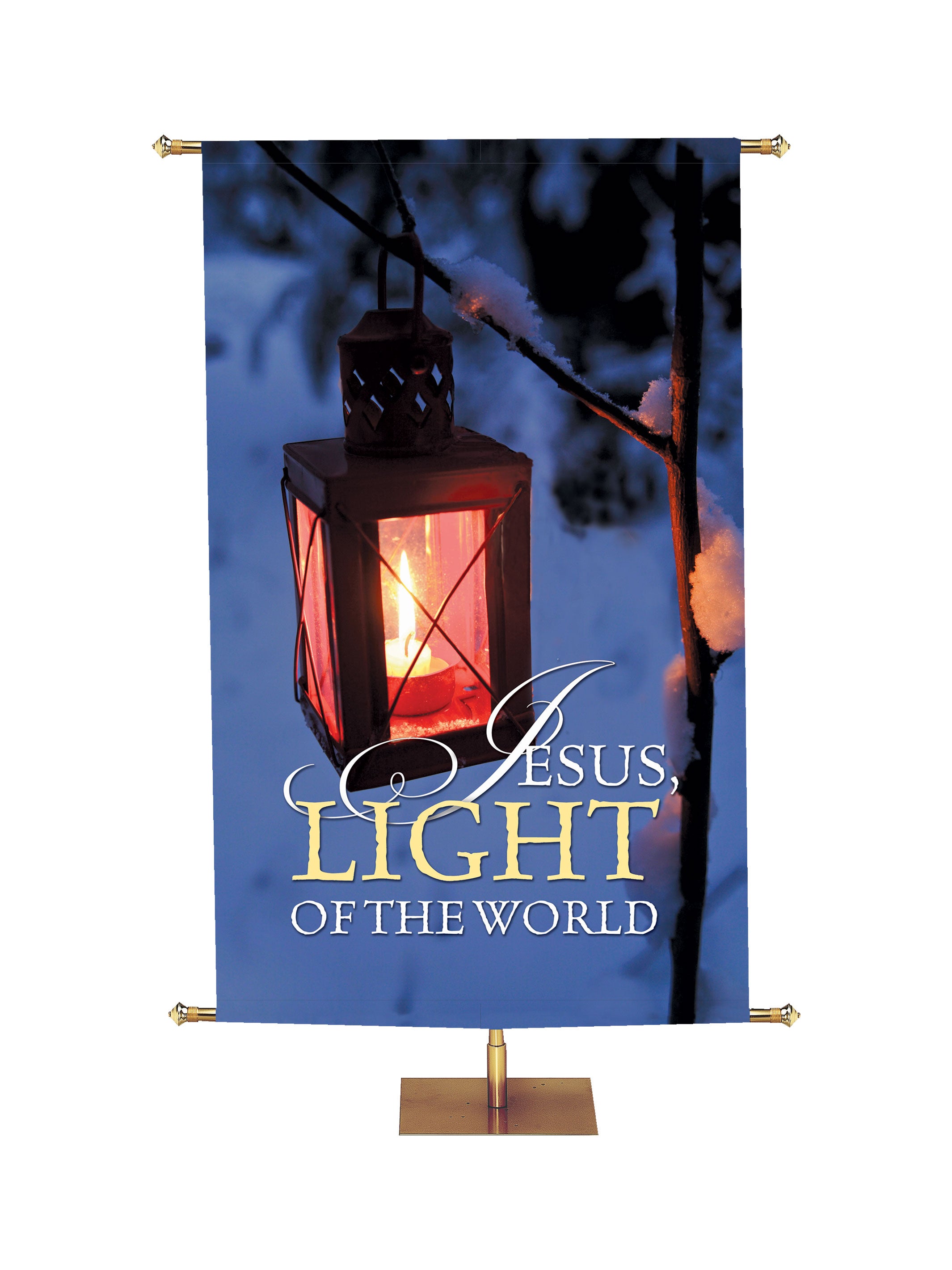 Jesus Light of the World Christmas Creation Banner