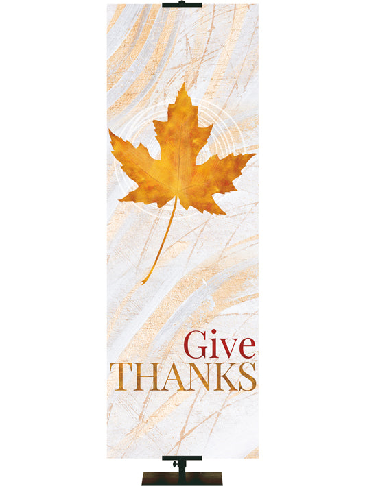 Give Thanks Echoes of Autumn Church Banner