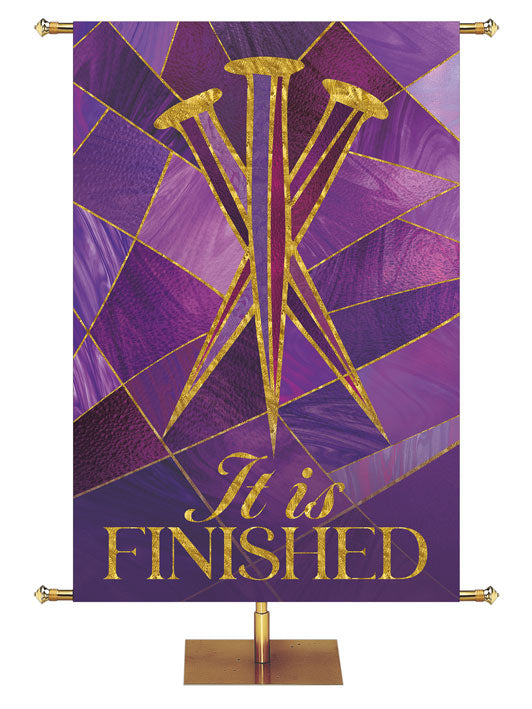 Luminescent Easter Stained Glass Church Banners