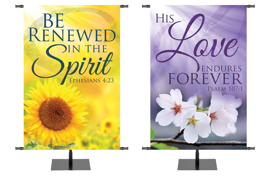 Buy One Get One Church Banner Be Renewed In The Spirit & His Love ...
