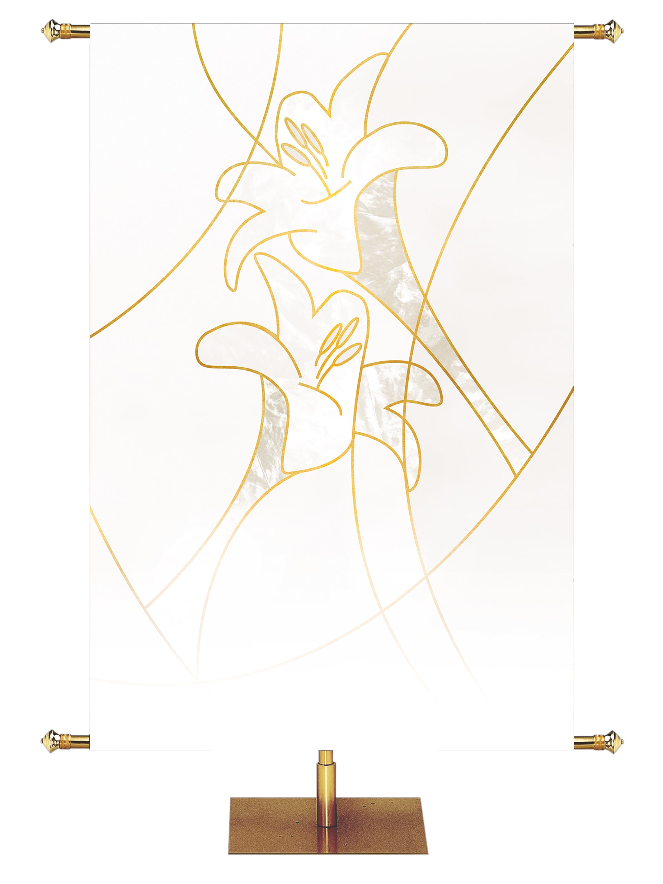 Custom Banner Easter Liturgical Lily Right | PraiseBanners.com