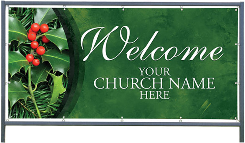 Custom Outdoor Church Banner and Frame Display - Personalized Messages ...