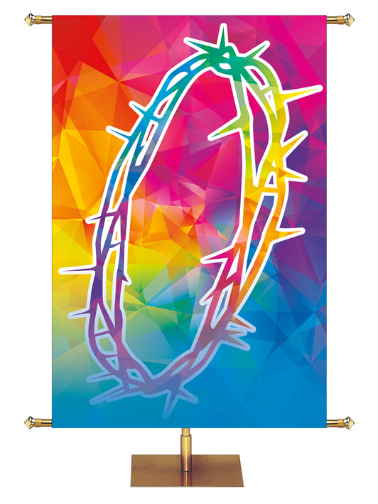 Custom It Is Finished Hues of Grace Church Banner - PraiseBanners