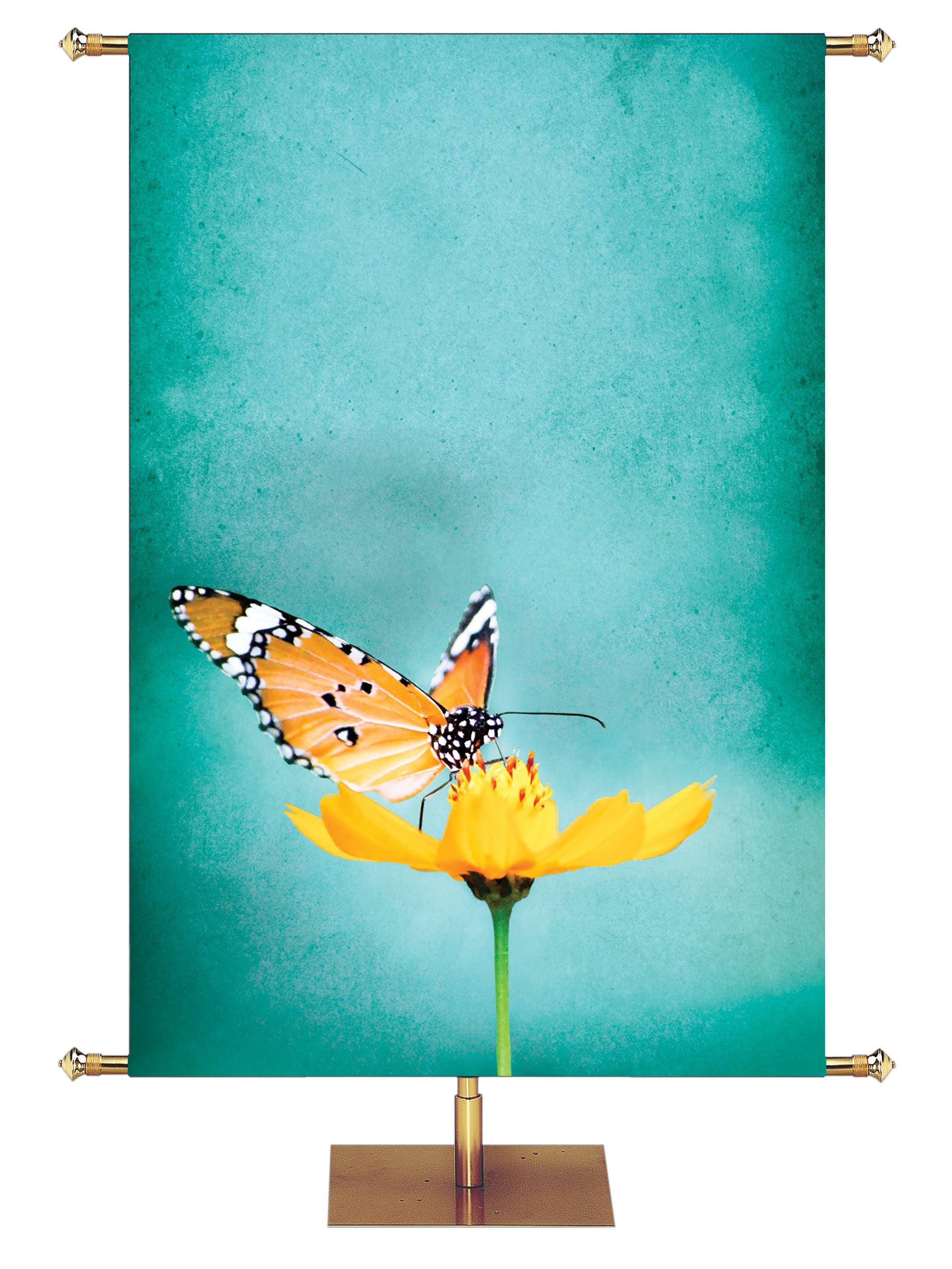 Butterfly and Yellow Flower Custom Banner Custom Easter Banners