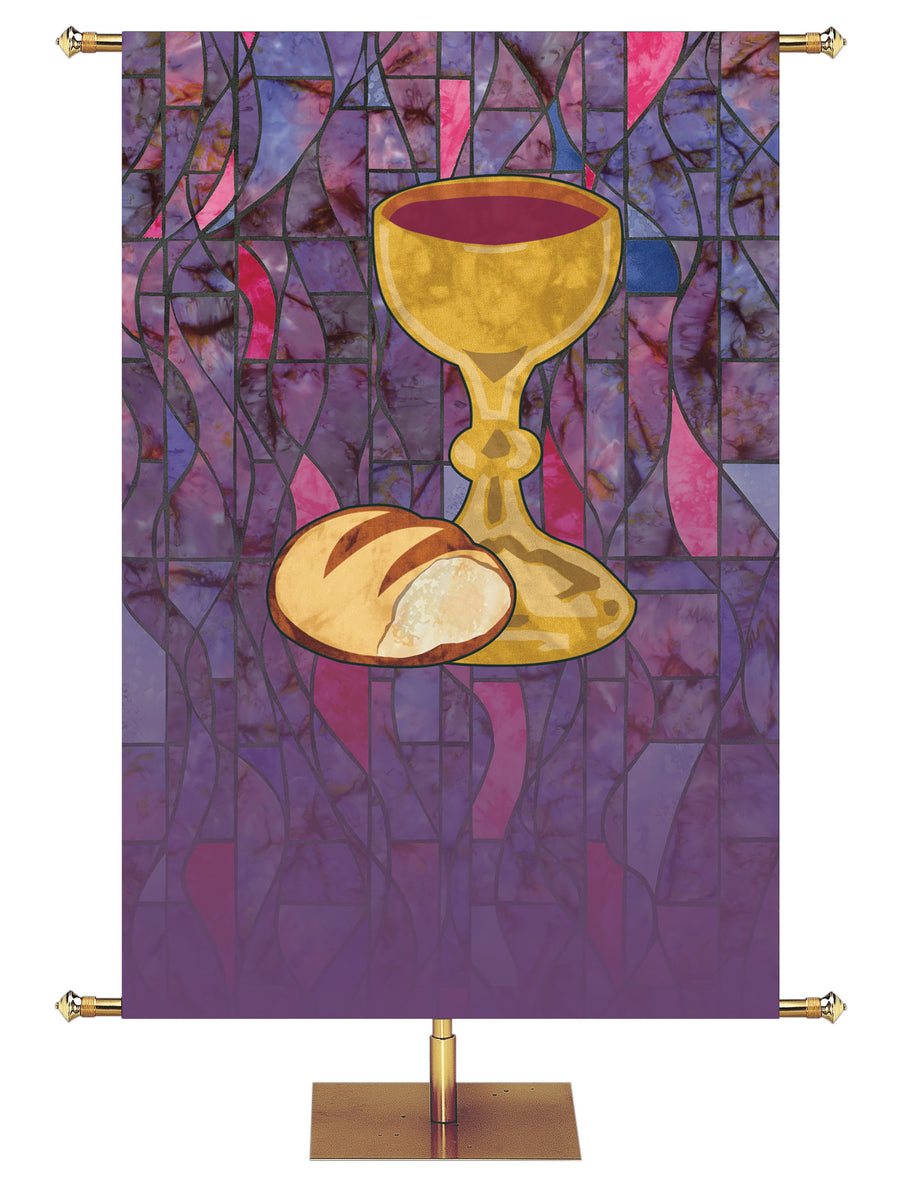 Stained Glass Symbols of Faith Church Banners – Classic Beauty for ...