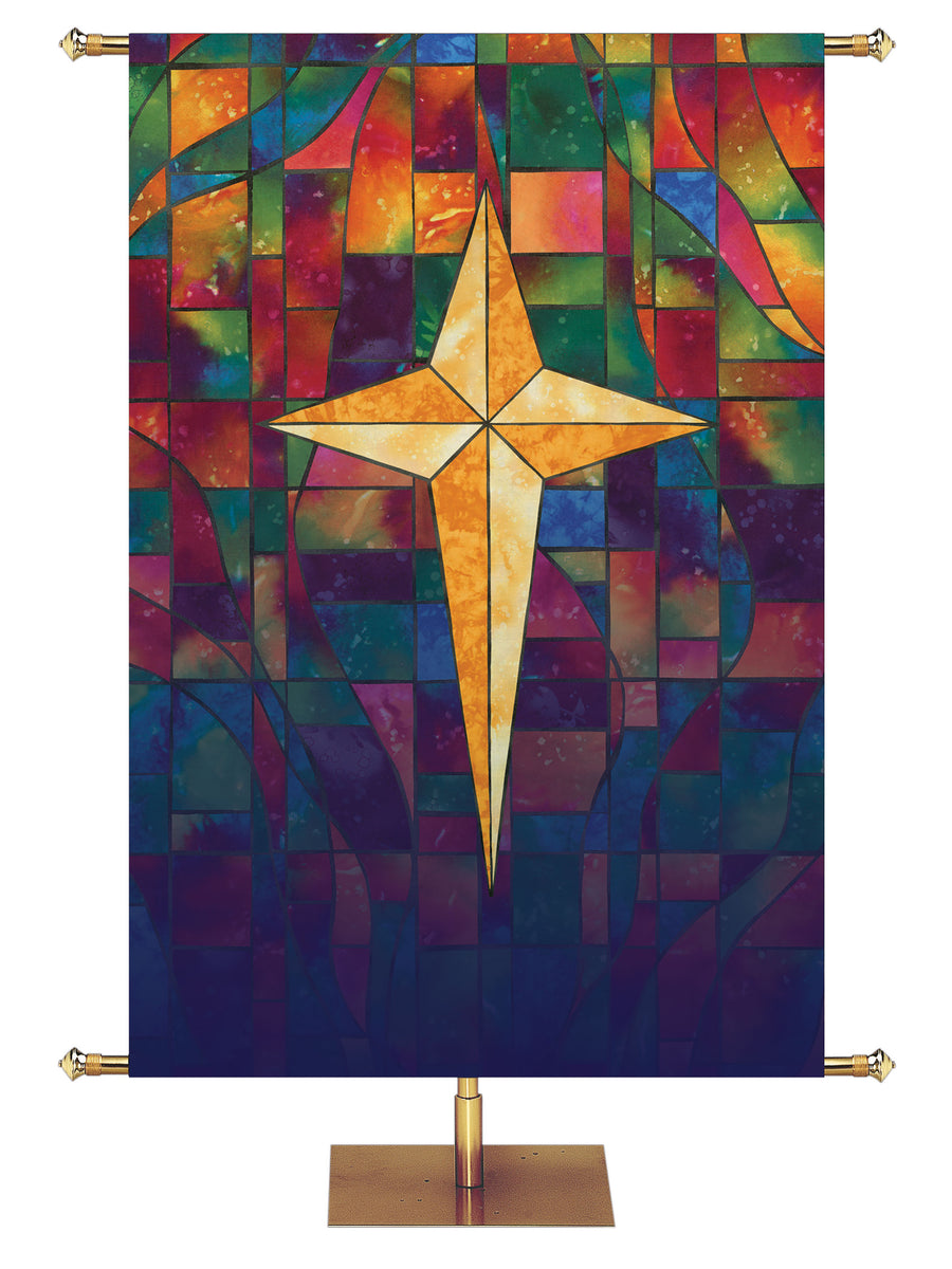 Stained Glass Symbols of Faith Church Banners – Classic Beauty for ...
