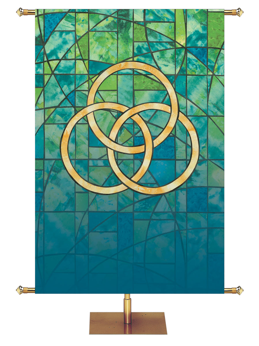 Stained Glass Symbols of Faith Church Banners – Classic Beauty for ...