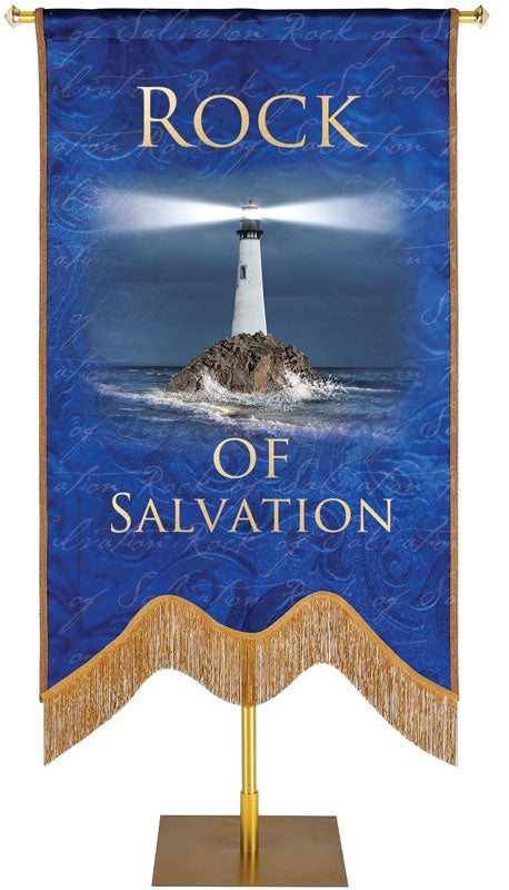 Rock of Salvation Sculpted M Style Hand-made Banner