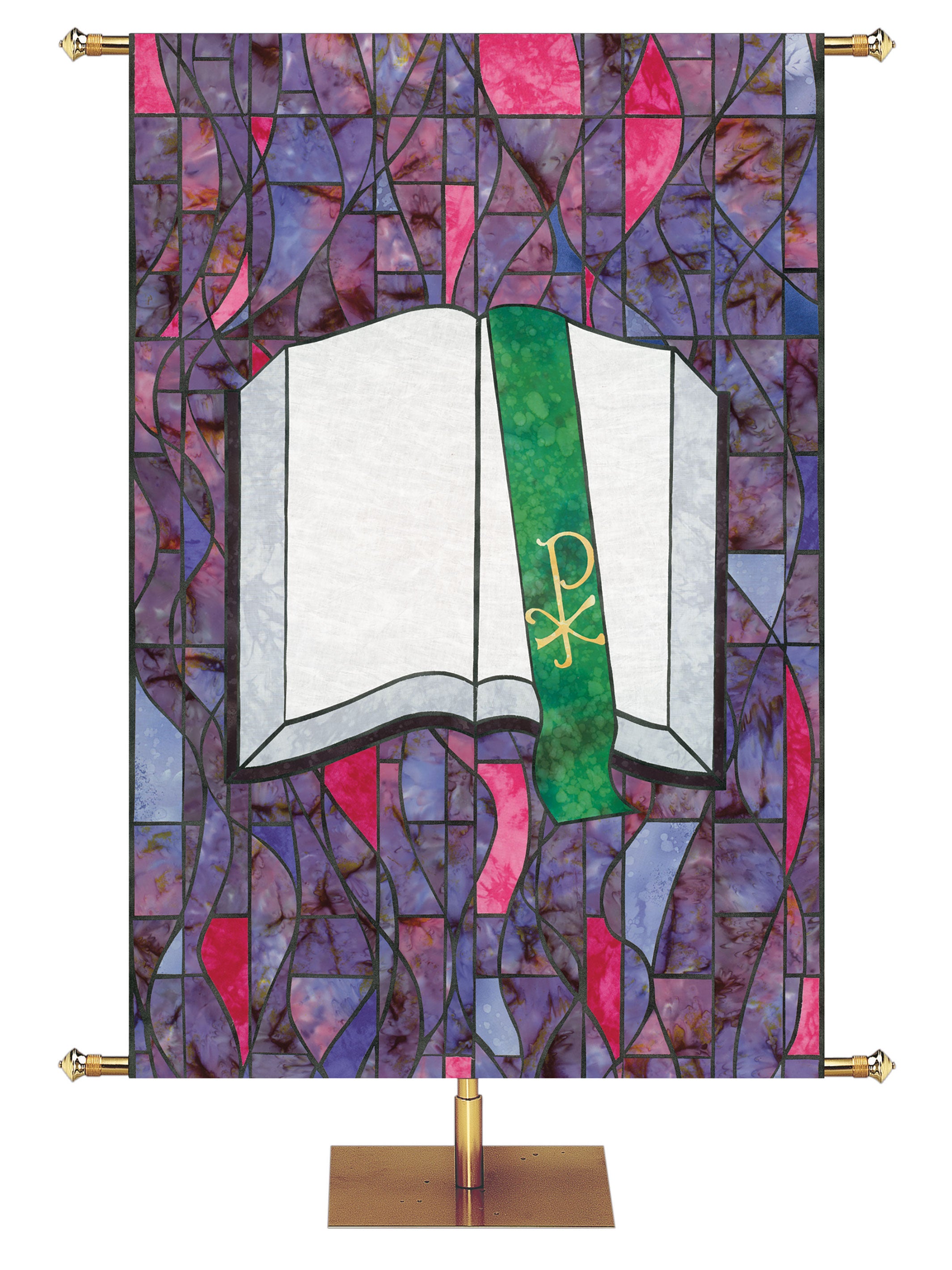 Bible Banner for Church | Stained Glass Banners