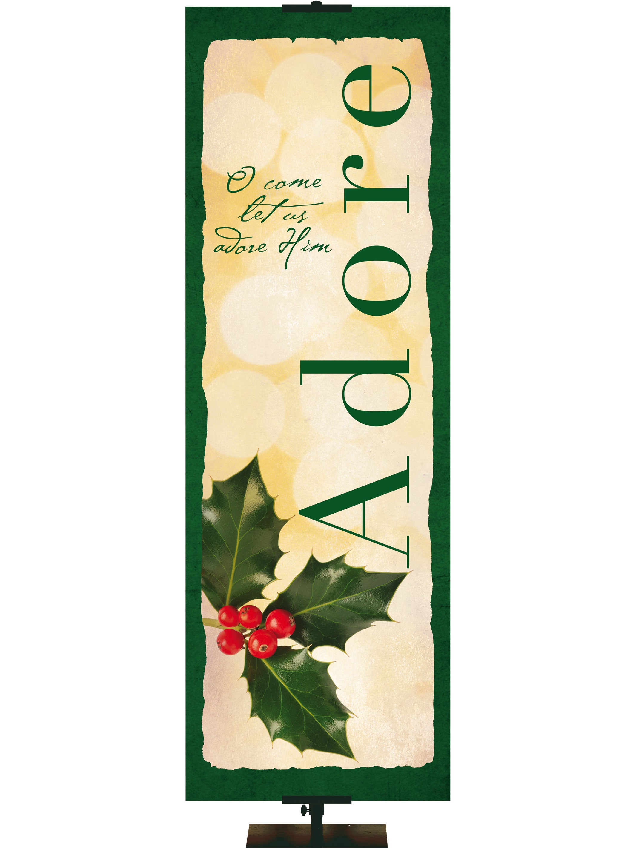 Rustic Christmas Adore Church Banner